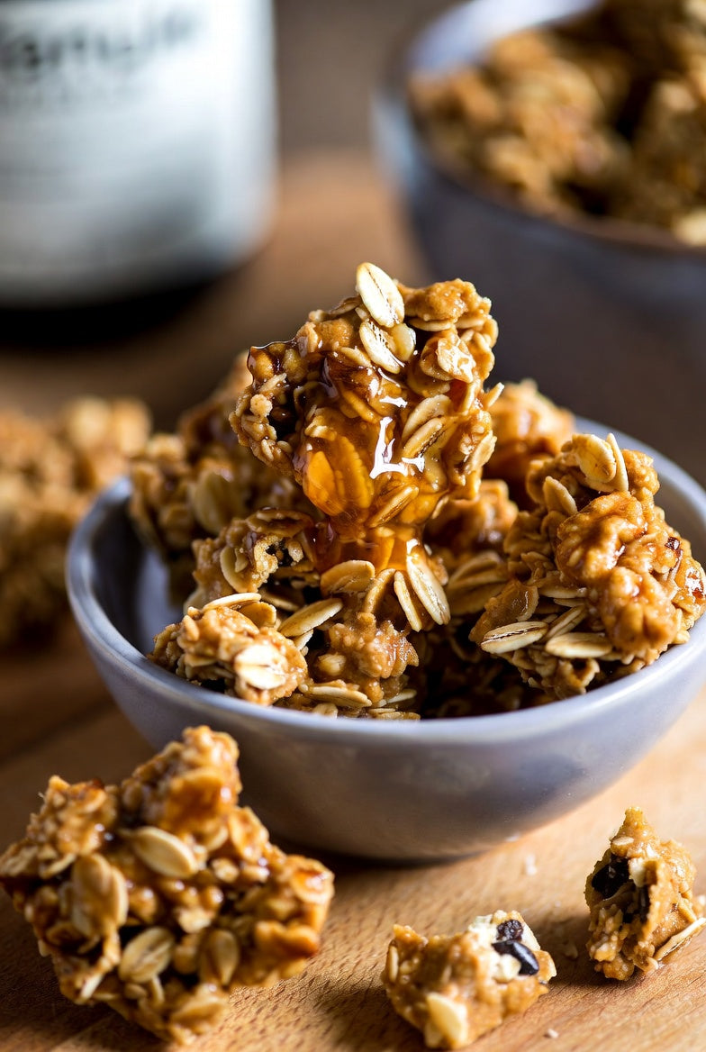 Crunchy Mānuka Honey Cereal Snack Clusters | Manuka Hunters